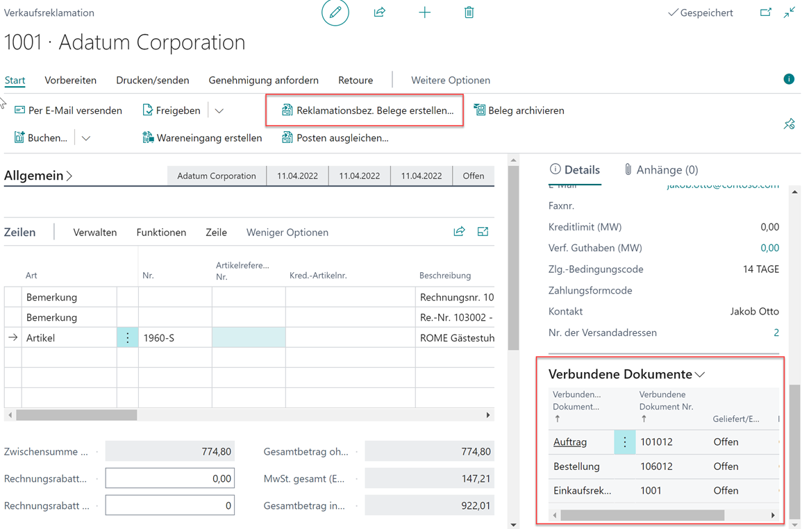 Verkauf | TRADE.connect Dokumentation